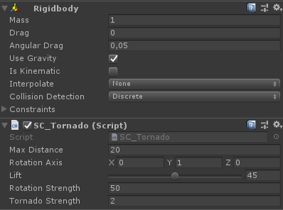 Machen Sie Tornado-Physik in Unity | Sharp Coder Blog