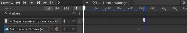 Zeitleiste der Unity Cinemachine-Zwischensequenz