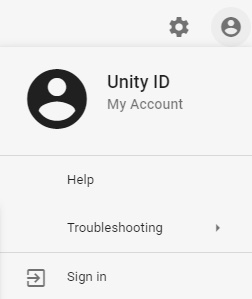 Unity Hub-Anmeldung
